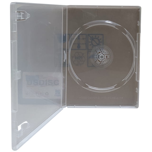USDISC DVD Cases Standard 14mm Premium, Single 1 Disc, Super Clear ...