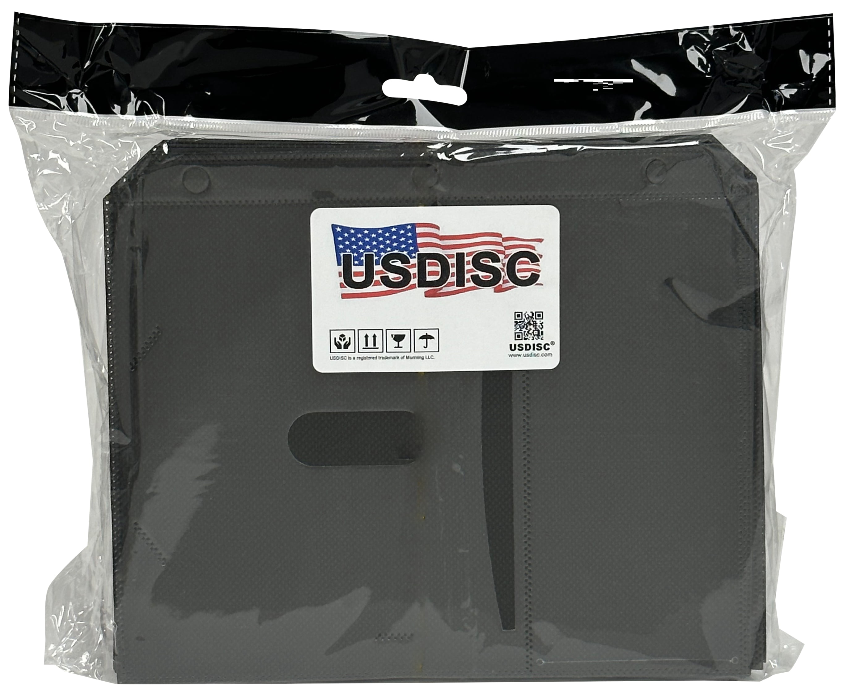 USDISC Plastic Sleeves 7.75 x 6.5, Half Sheet Binder Sleeve, Black ...