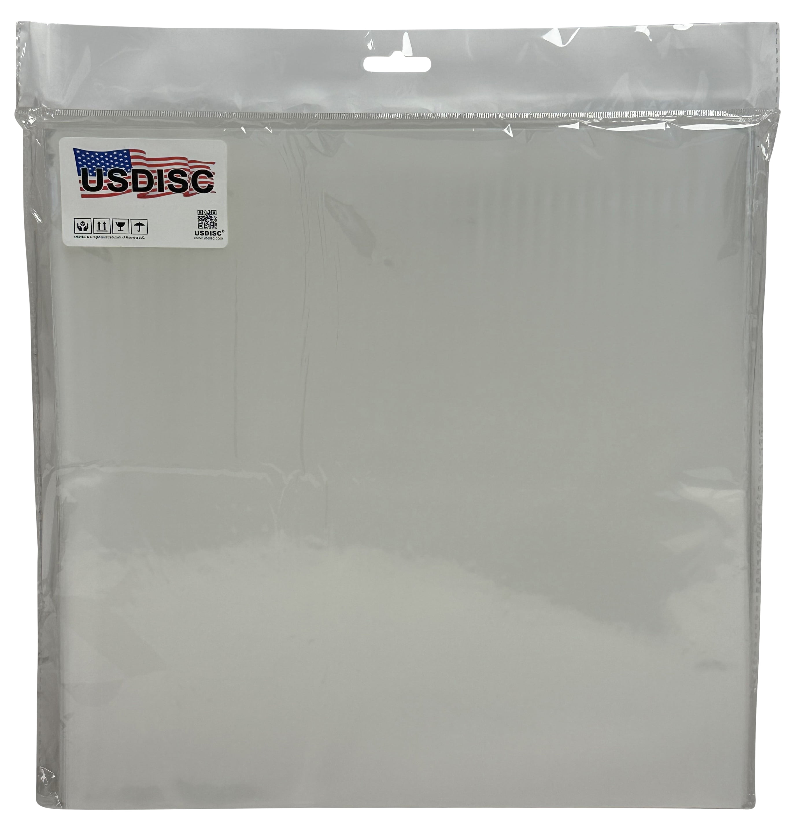 USDISC Storage Pockets 12.75 x 13, No Flap, 3mil Cardstock, Clear, Pack ...