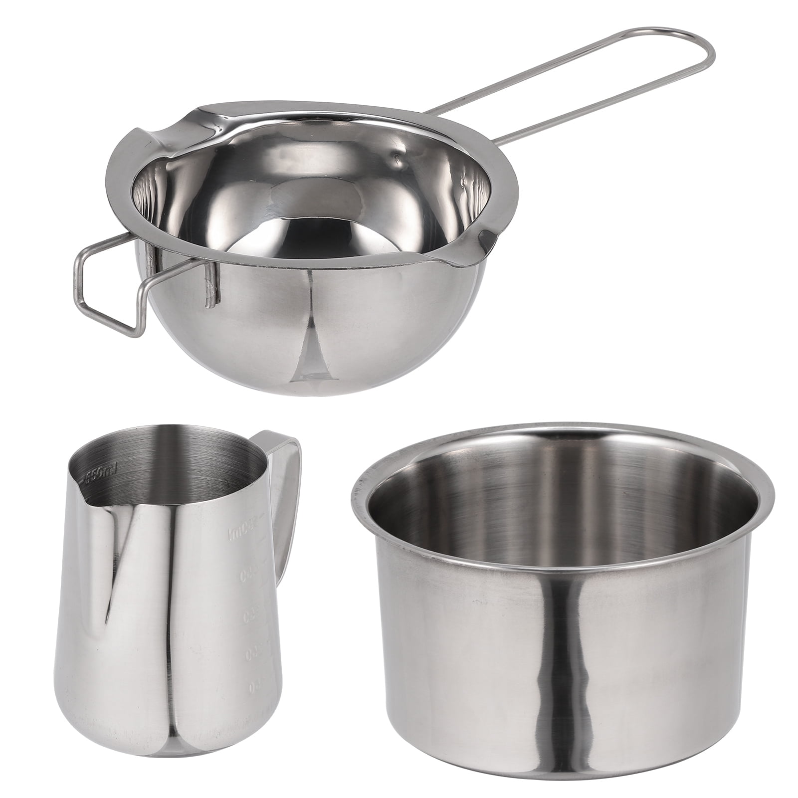 Hytrove Stainless Steel Butter Melting Pot Silver Round 1 Set For ...