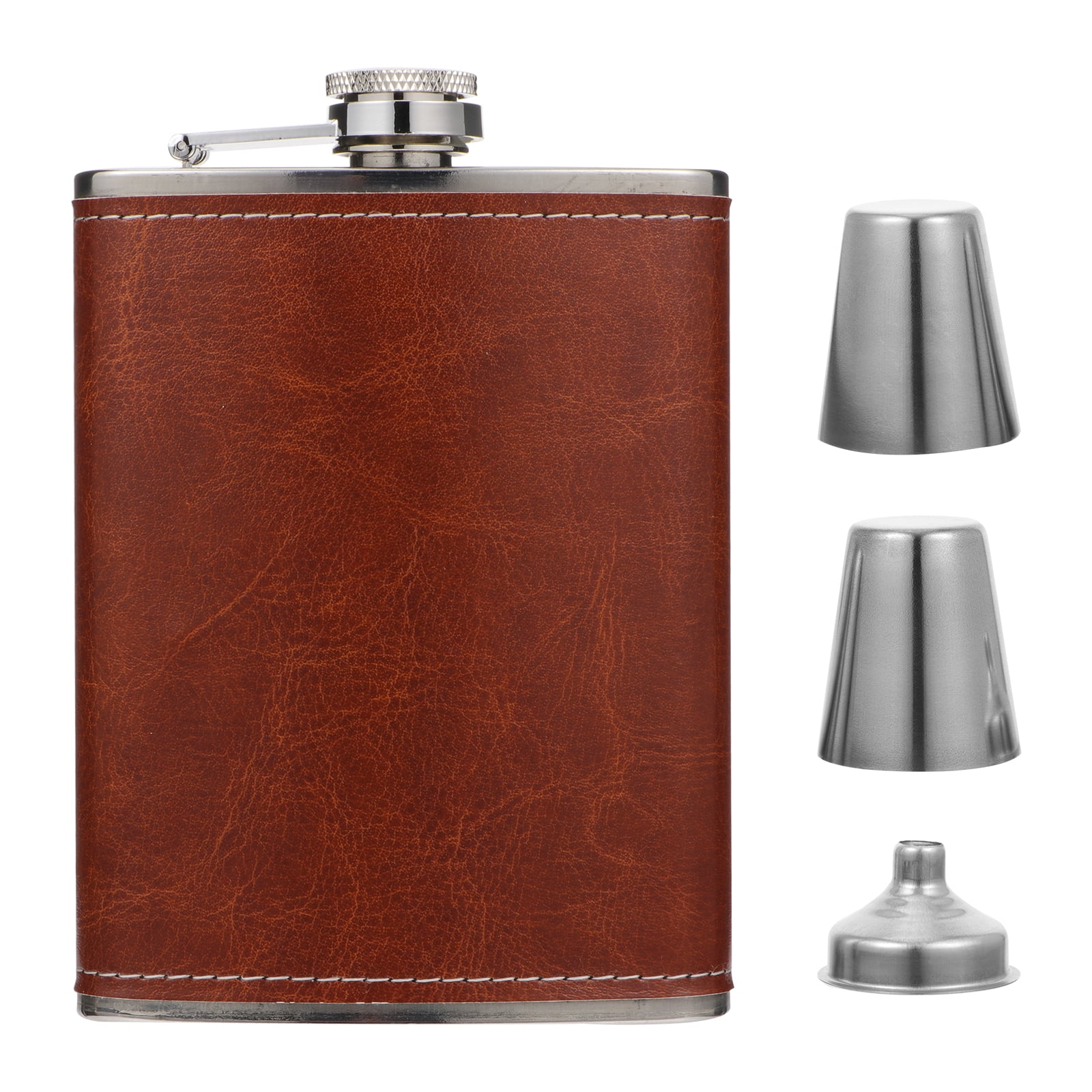 HEMOTON Portable Alcohol Flask in Red Stainless Steel for Outdoor ...