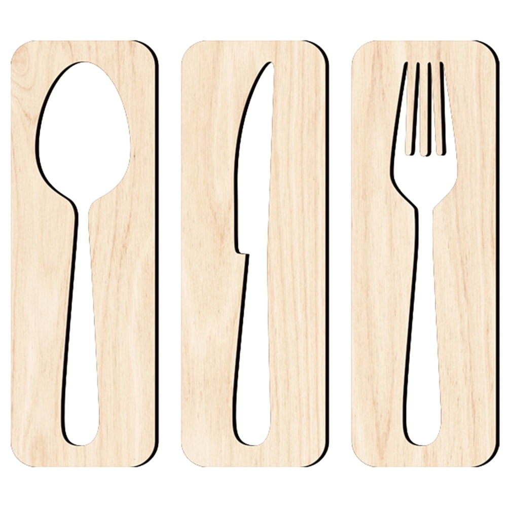 USEOSITY 1 Set of Restaurant Cutlery Sign Hanging Wall Art Decoration ...