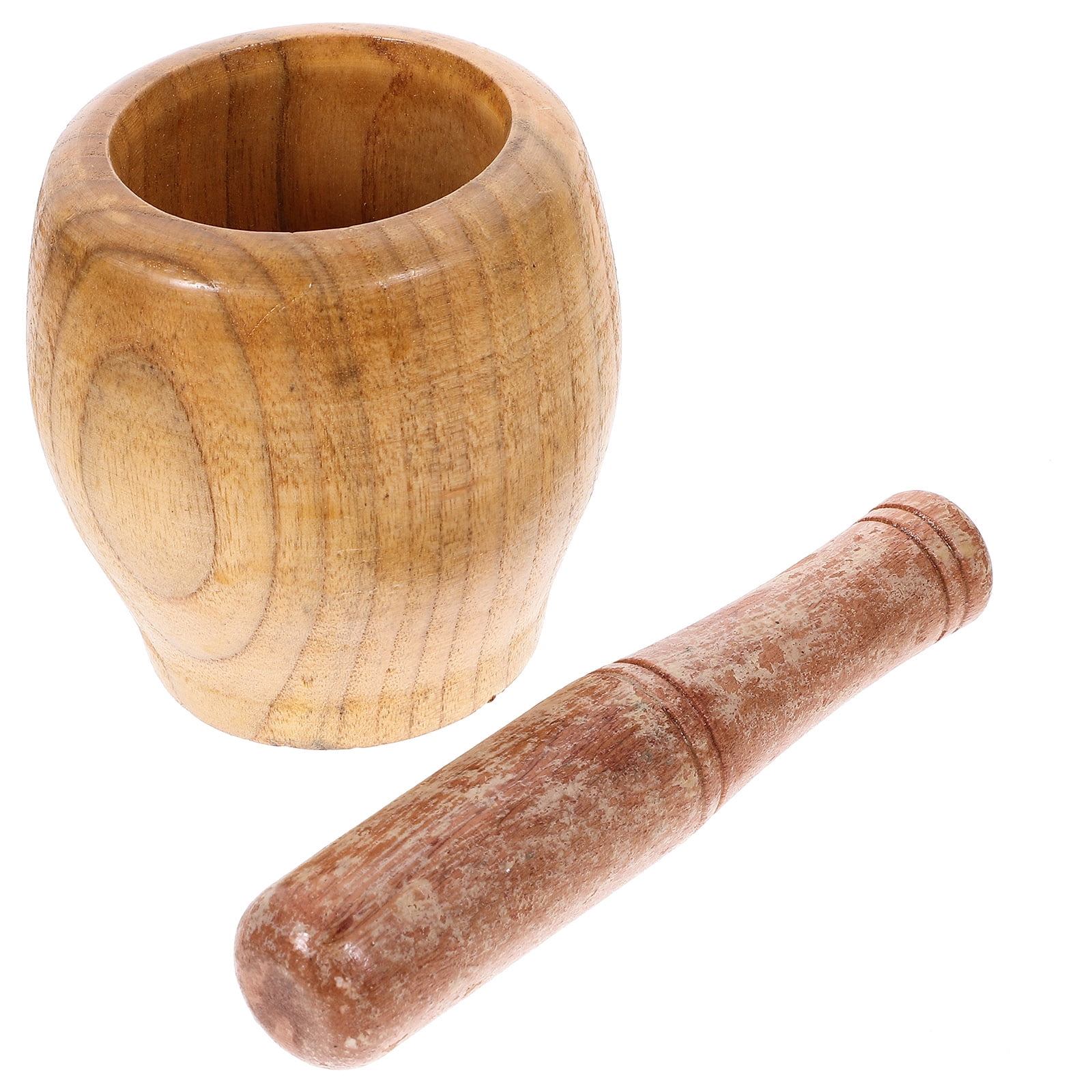 Hytrove Garlic Grinder Wooden 1Set 3.5In Cylindrical Manual Kitchen ...