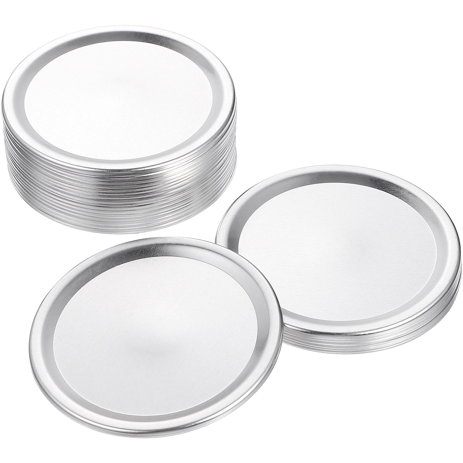 USEOSITY 24pcs Leak Proof Secure Storage Solid Caps Canning Jar Lids ...