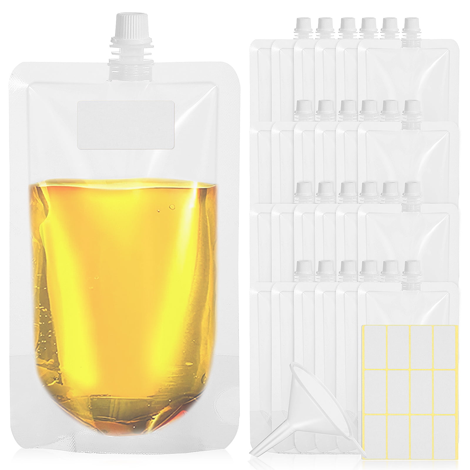USEOSITY 25Pcs Refillable Drink Pouches Food-grade Party Drinking ...