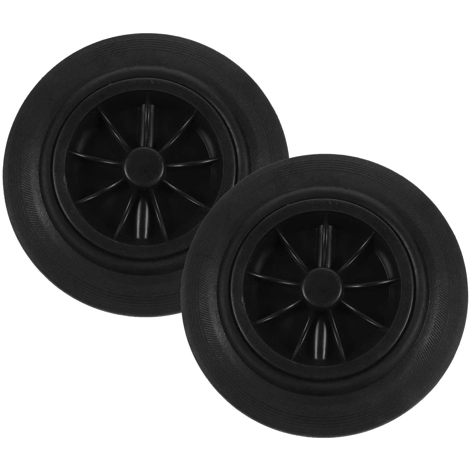 Hytrove Garbage Bin Wheels Rubber for Durability 2Pcs 7.7x7.7x1.8in ...