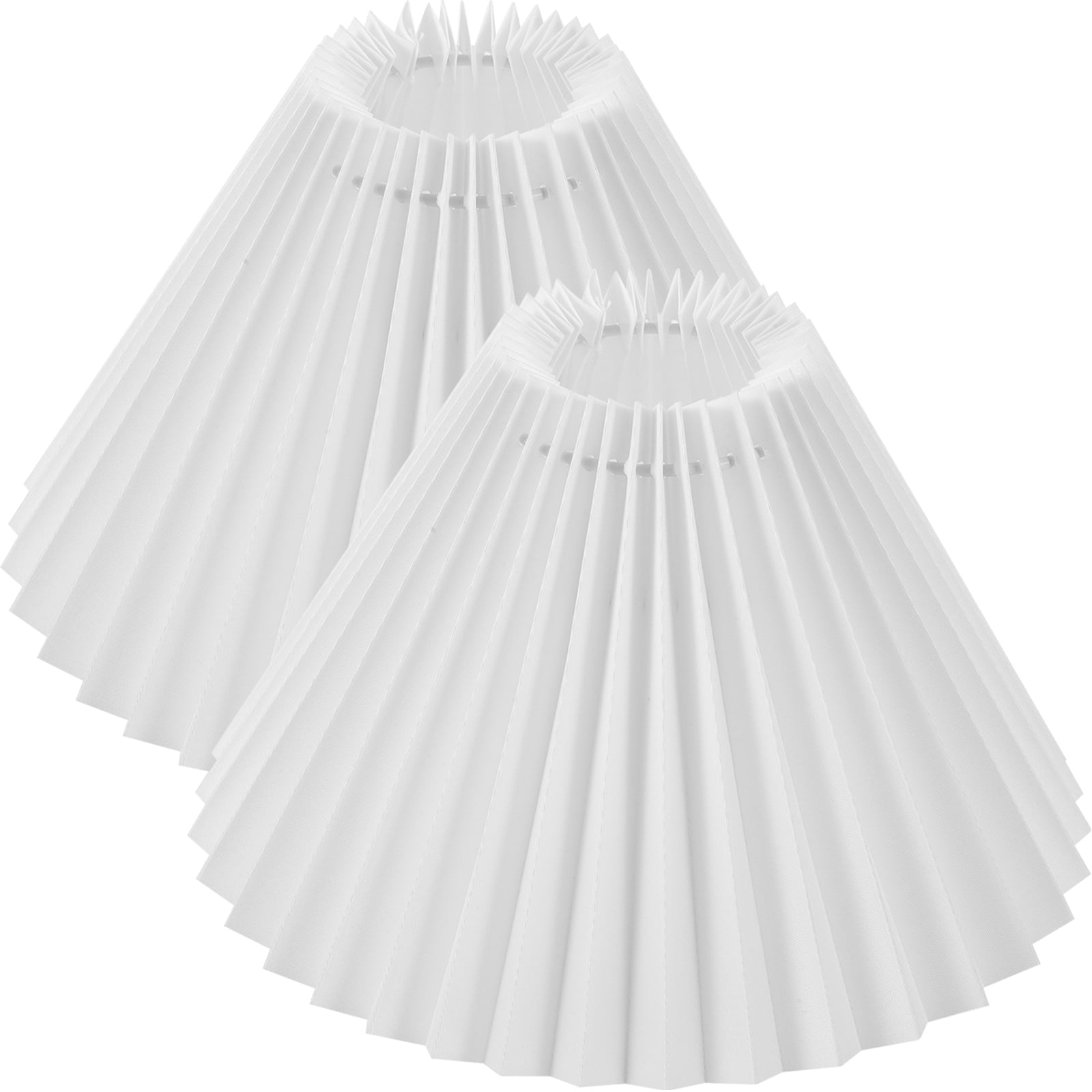 White Pleated Lampshade for Table Lamps Home Decor with Cloth and Iron ...