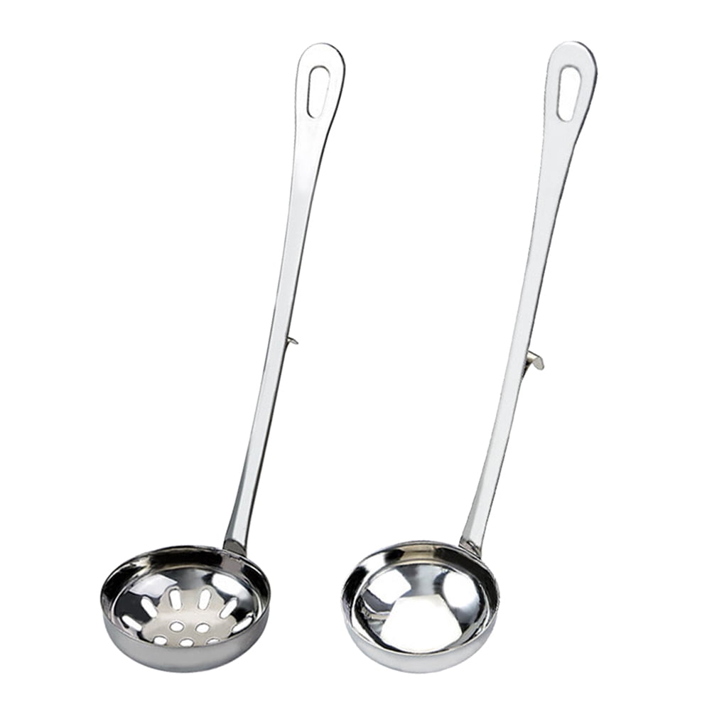 USEOSITY 2pcs Slotted Spoon and Soup Ladle Stainless Steel Skimmer ...