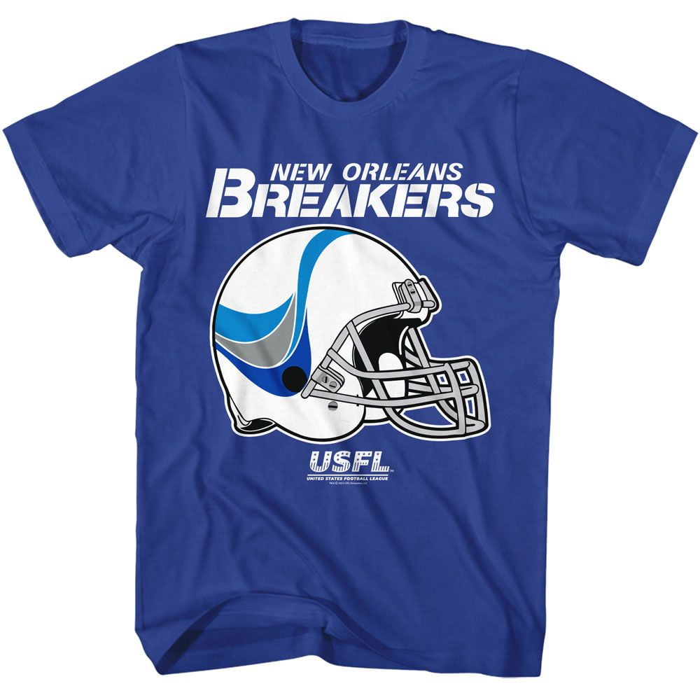 USFL New Orleans Breakers Logo Helmet Royal Adult T-Shirt - Walmart.com