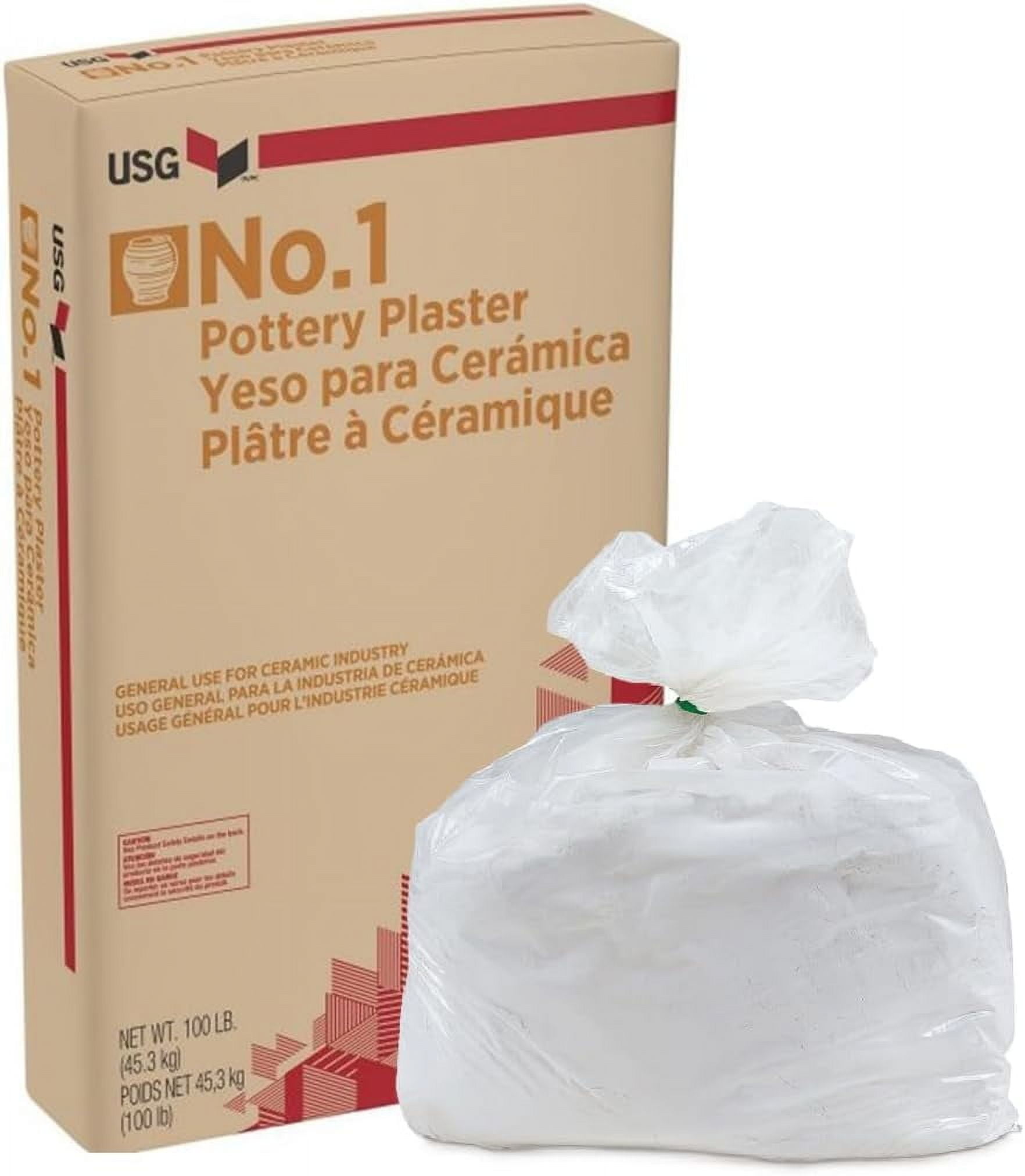 USG No. 1 Pottery Plaster- 10 lbs - Instructions Included - Exclusively ...