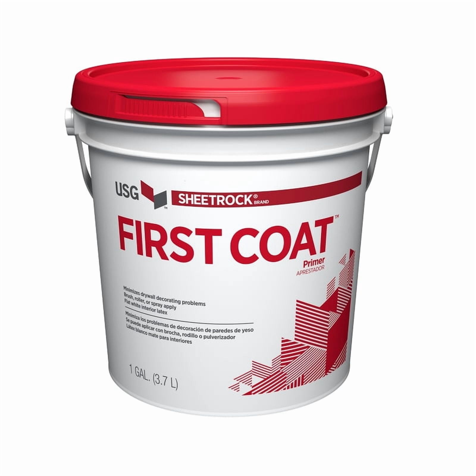 USG Sheetrock First Coat Primer, Flat White Latex, 1 Gal, Interior ...