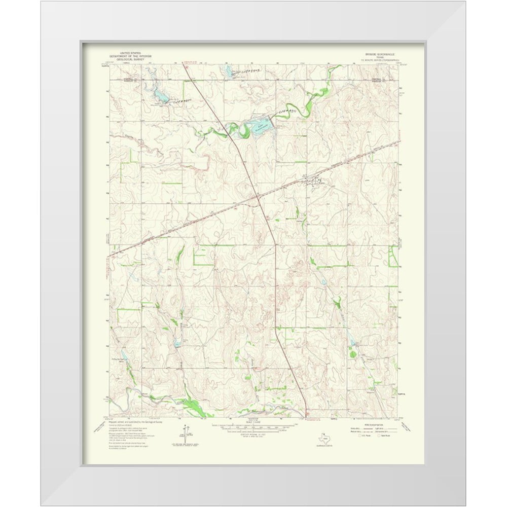 USGS 12x14 White Modern Wood Framed Museum Art Print Titled - Briscoe ...
