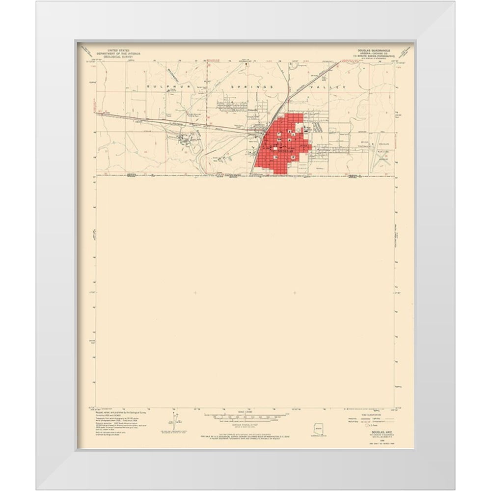 USGS 12x14 White Modern Wood Framed Museum Art Print Titled - Douglas ...