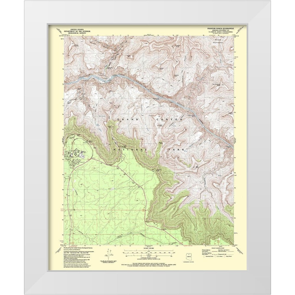 USGS 12x14 White Modern Wood Framed Museum Art Print Titled - Phantom ...