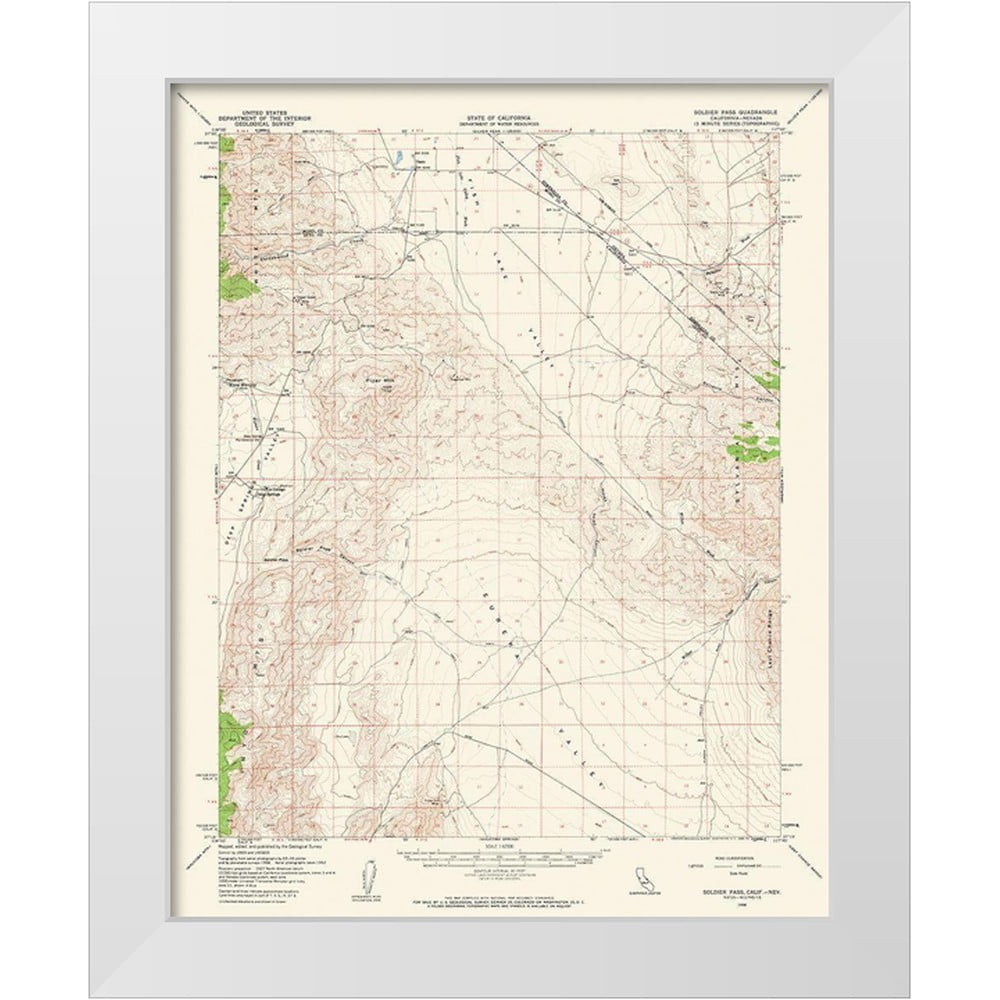 USGS 12x14 White Modern Wood Framed Museum Art Print Titled - Soldier ...