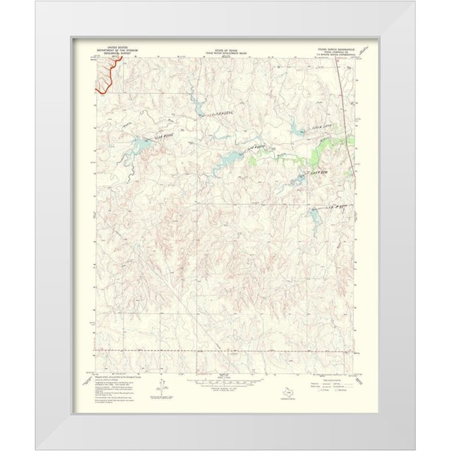 USGS 12x14 White Modern Wood Framed Museum Art Print Titled - Young ...