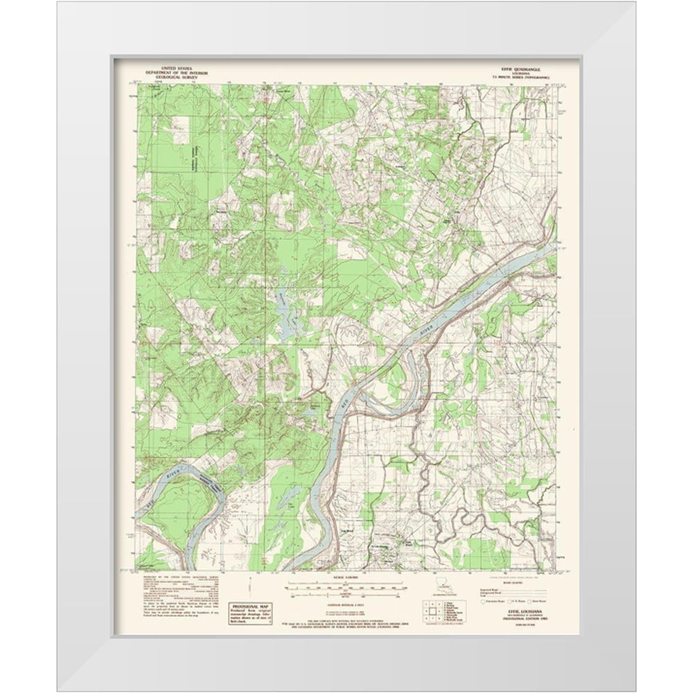 USGS 15x18 White Modern Wood Framed Museum Art Print Titled - Effie ...