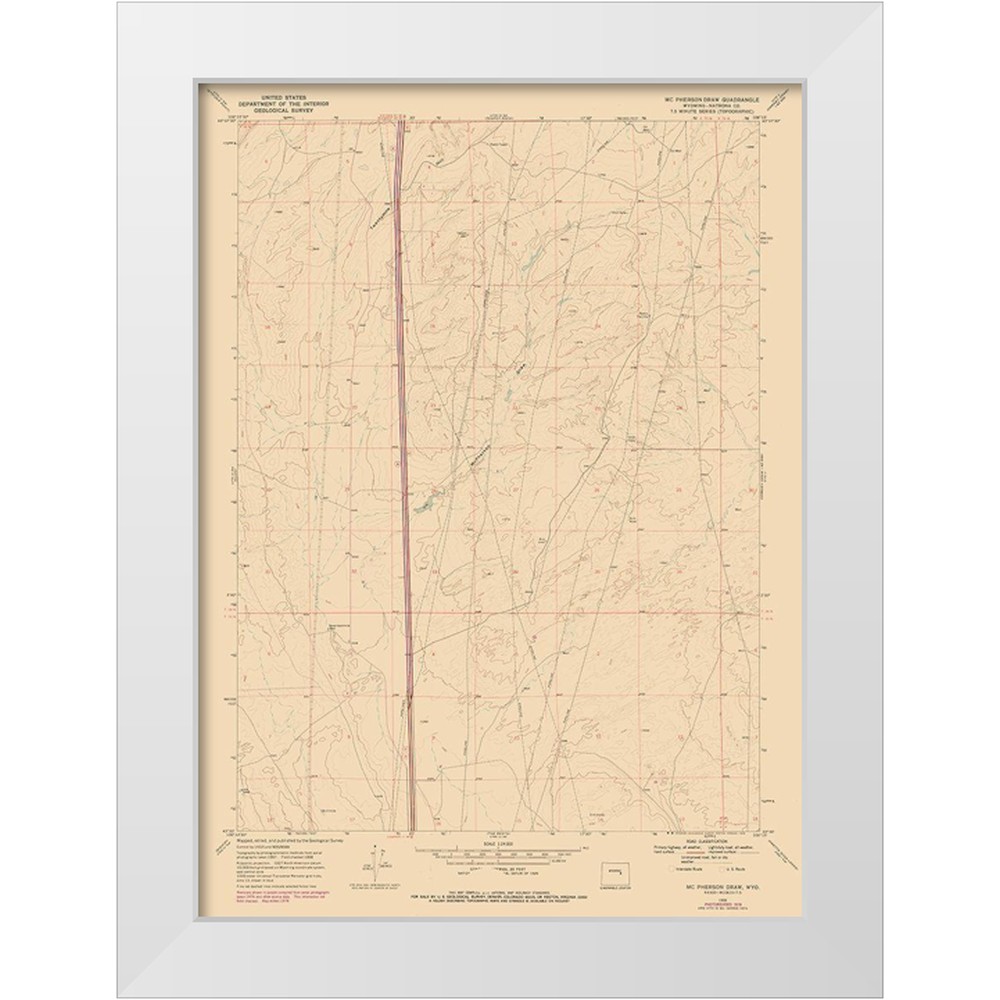 USGS 19x24 White Modern Wood Framed Museum Art Print Titled - Mc ...