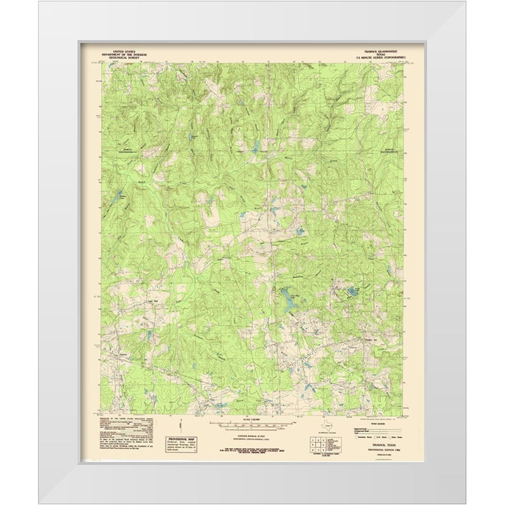 USGS 20x23 White Modern Wood Framed Museum Art Print Titled - Trawick ...