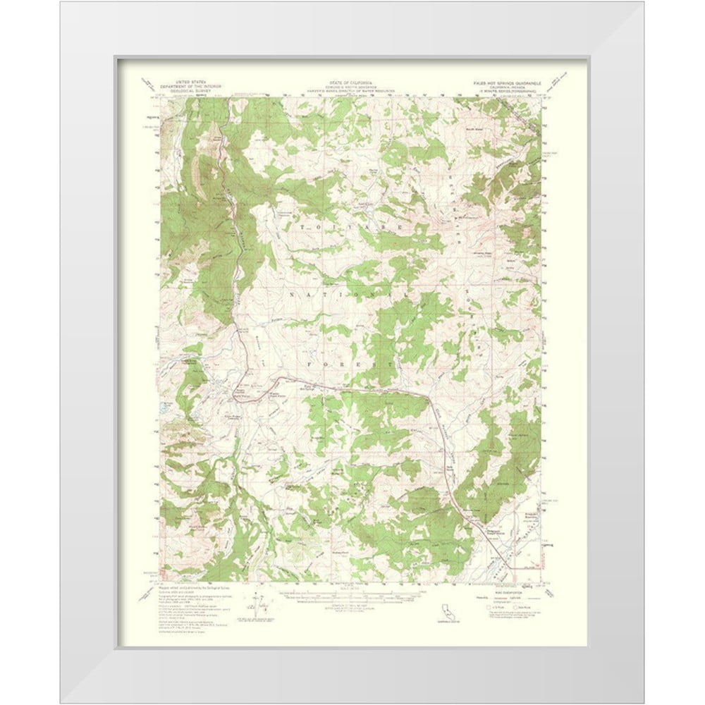 USGS 26x32 White Modern Wood Framed Museum Art Print Titled - Fales Hot ...