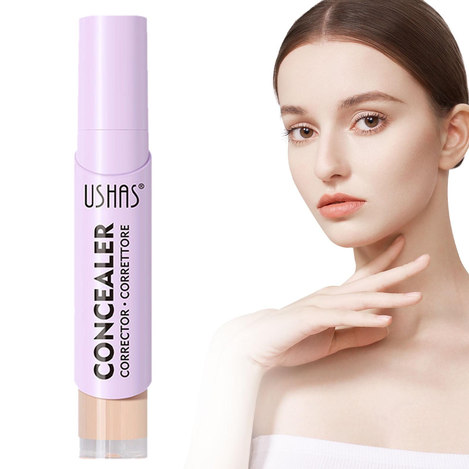 USHA 3D Highlight & Contour Stick - Buildable Cream Glow Duo, Vegan ...