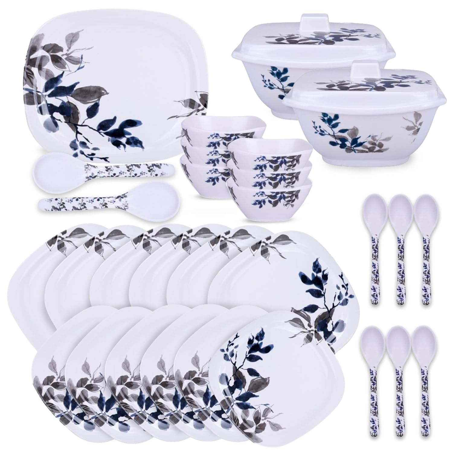 USHA SHRIRAM Melamine Dinner Set 31 Pcs Kitchen Set for Home ...