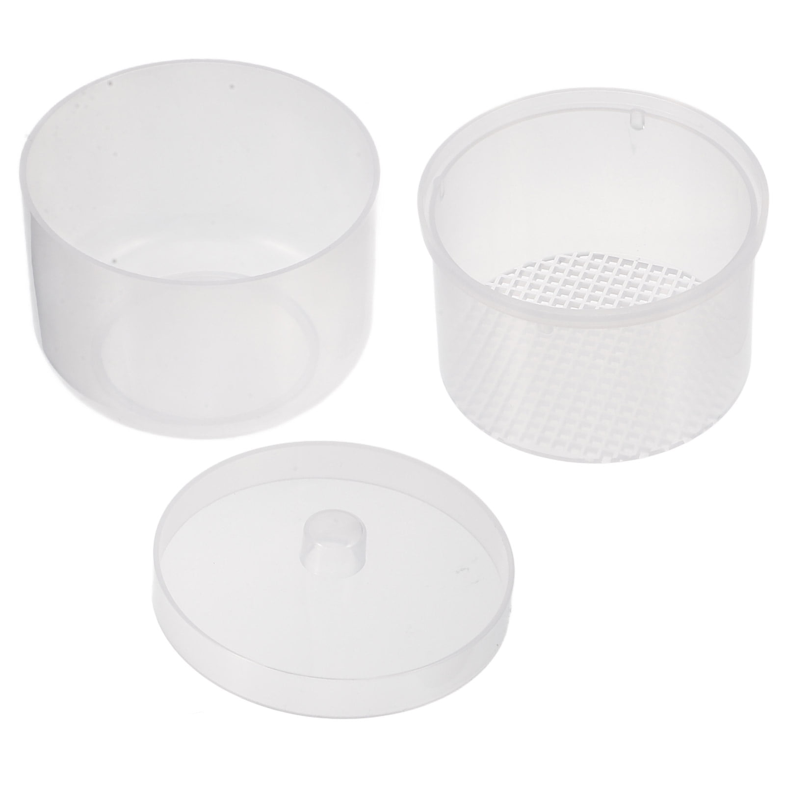 USHOBE 1 Set Manicure Tools Box Clear 3.5X3.5X3.1Inch Plastic Simple ...