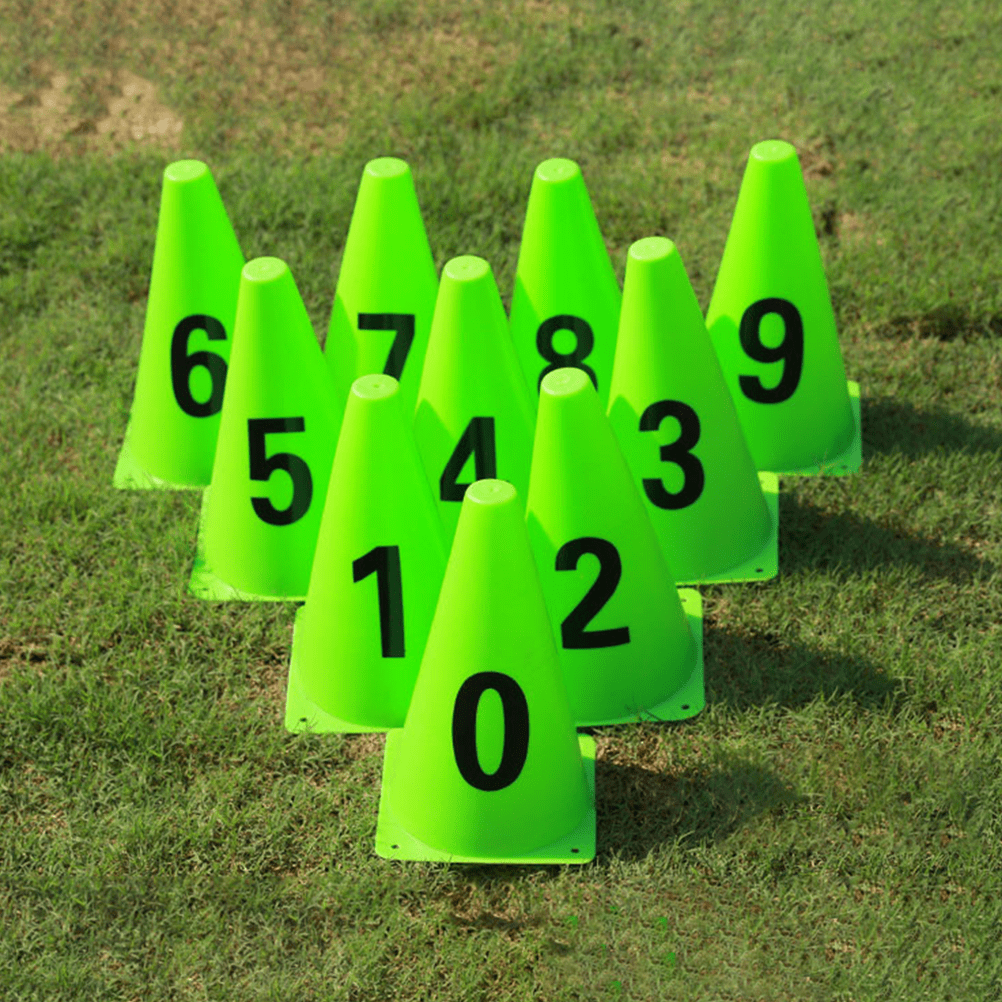 USHOBE 1 Set Soccer Training Sign Buckets Plastic Cylindrical Design ...