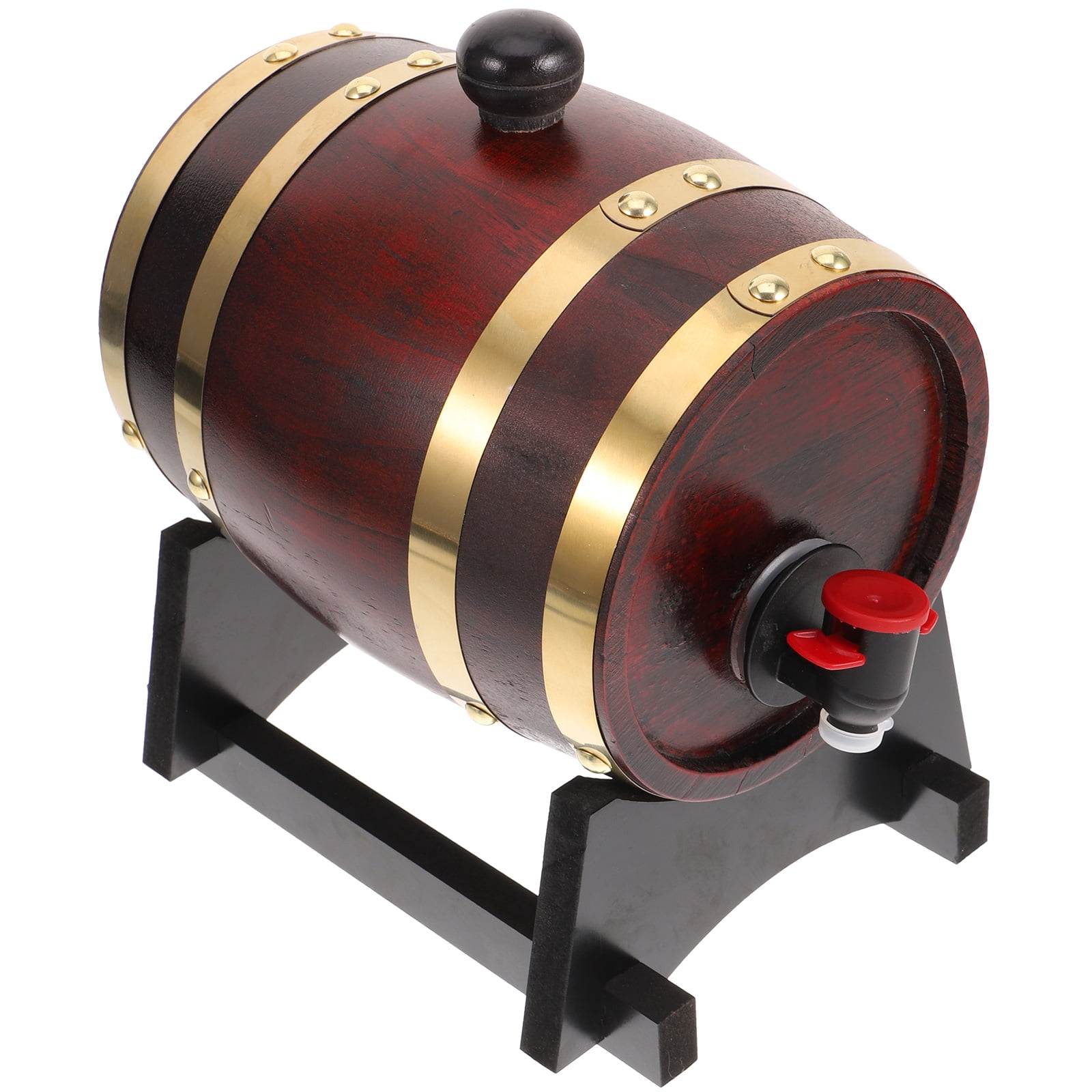USHOBE 1 Set Wine Barrel Dark Wood Beverage Dispenser for Wineries and ...