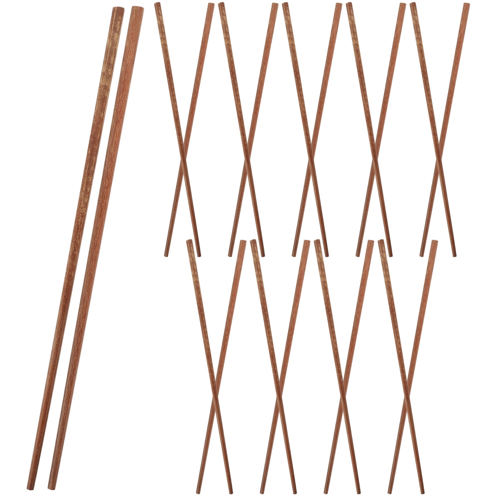 USHOBE 10 Pairs Long Cooking Chopsticks Light Brown for Hot Pot and ...