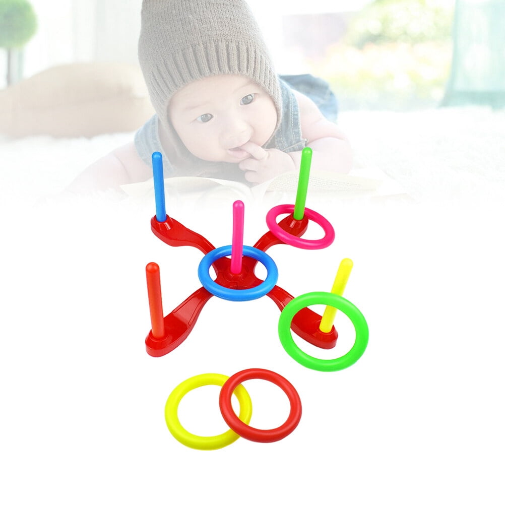 USHOBE 12Set Throwing Circle Plastic Assorted Color Childrens Tossing ...
