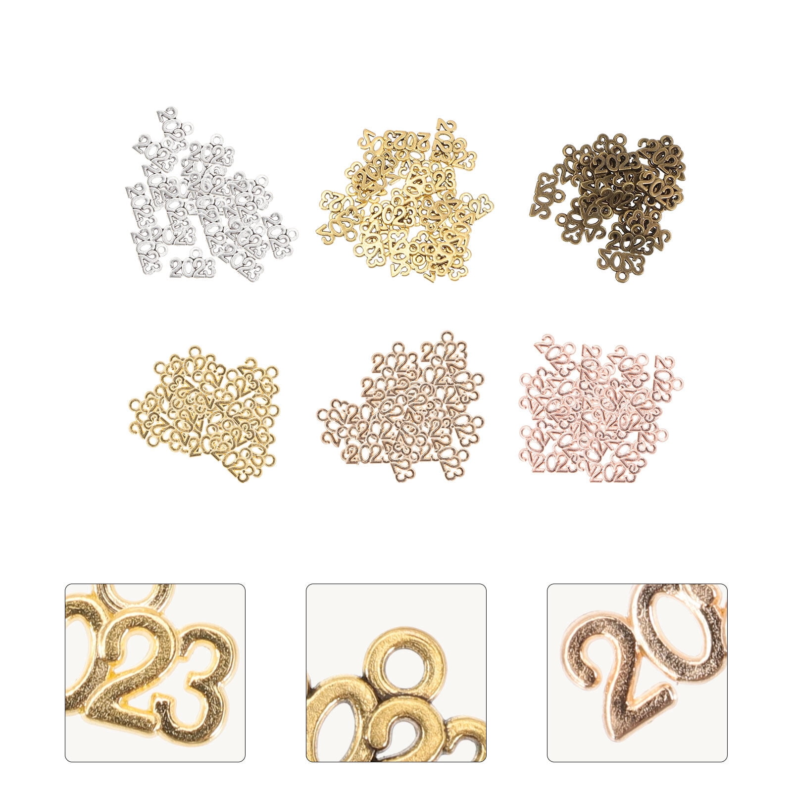 USHOBE 150Pcs Antique Green Gold Alloy Charms for DIY Art Craft Project ...