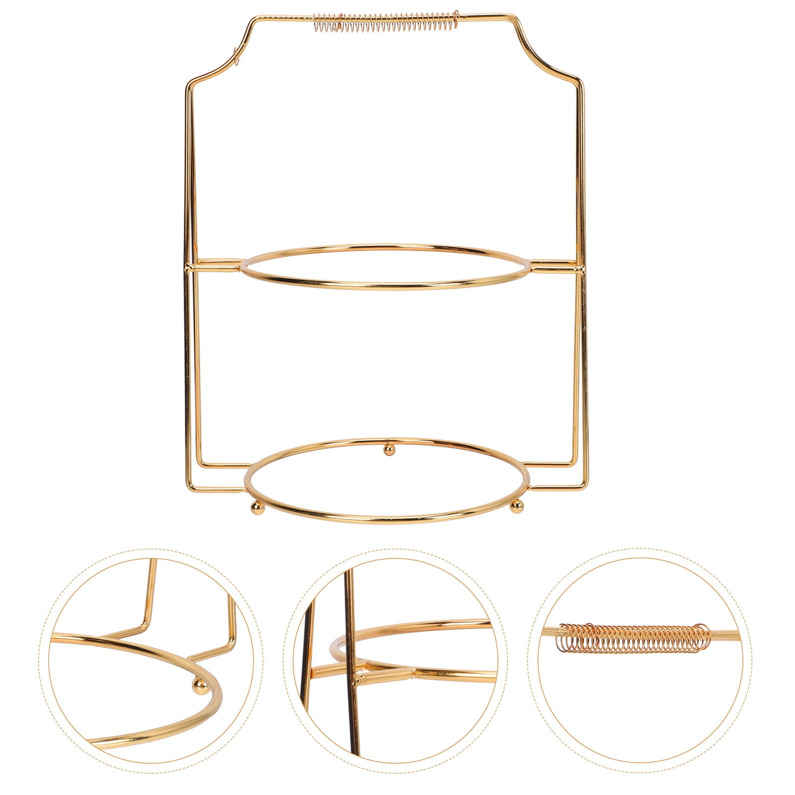 USHOBE 1Pack Golden Iron Cake Displaying Rack With 11.02X8.78X6.30In ...