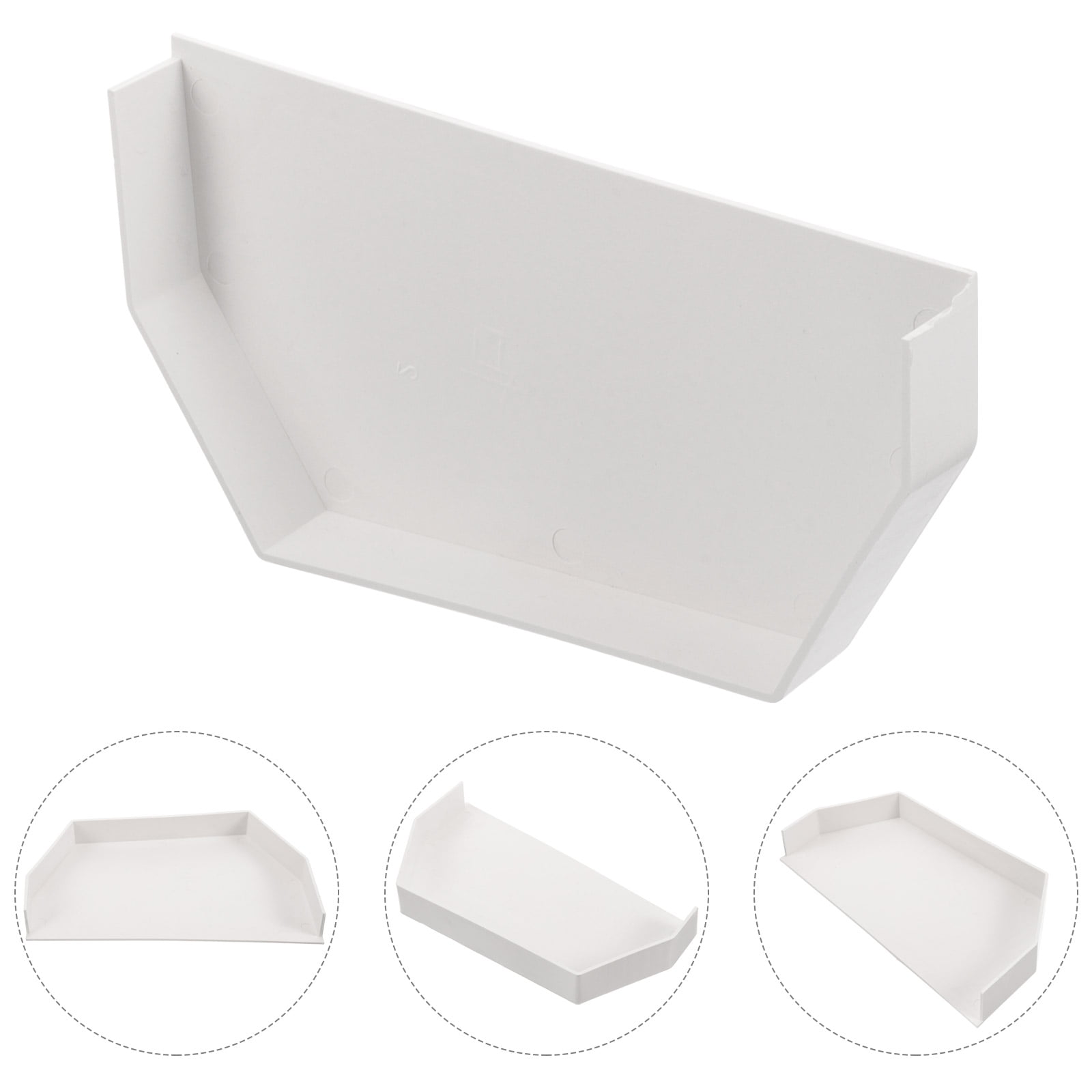 USHOBE 1Pack White Square Pvc Gutter End Cap For Preventing Water ...