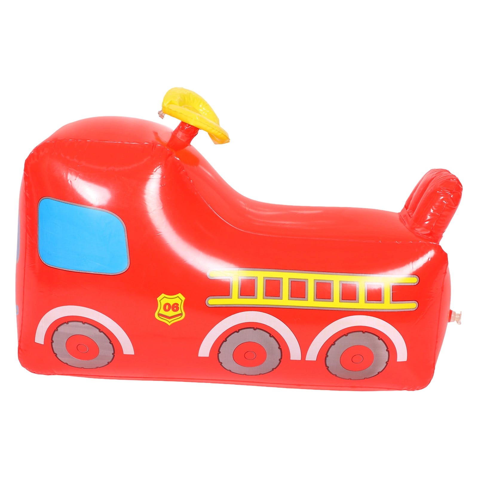 USHOBE 1Pcs Inflatable Fire Truck Toy Red Pvc Fire Truck Ornament ...