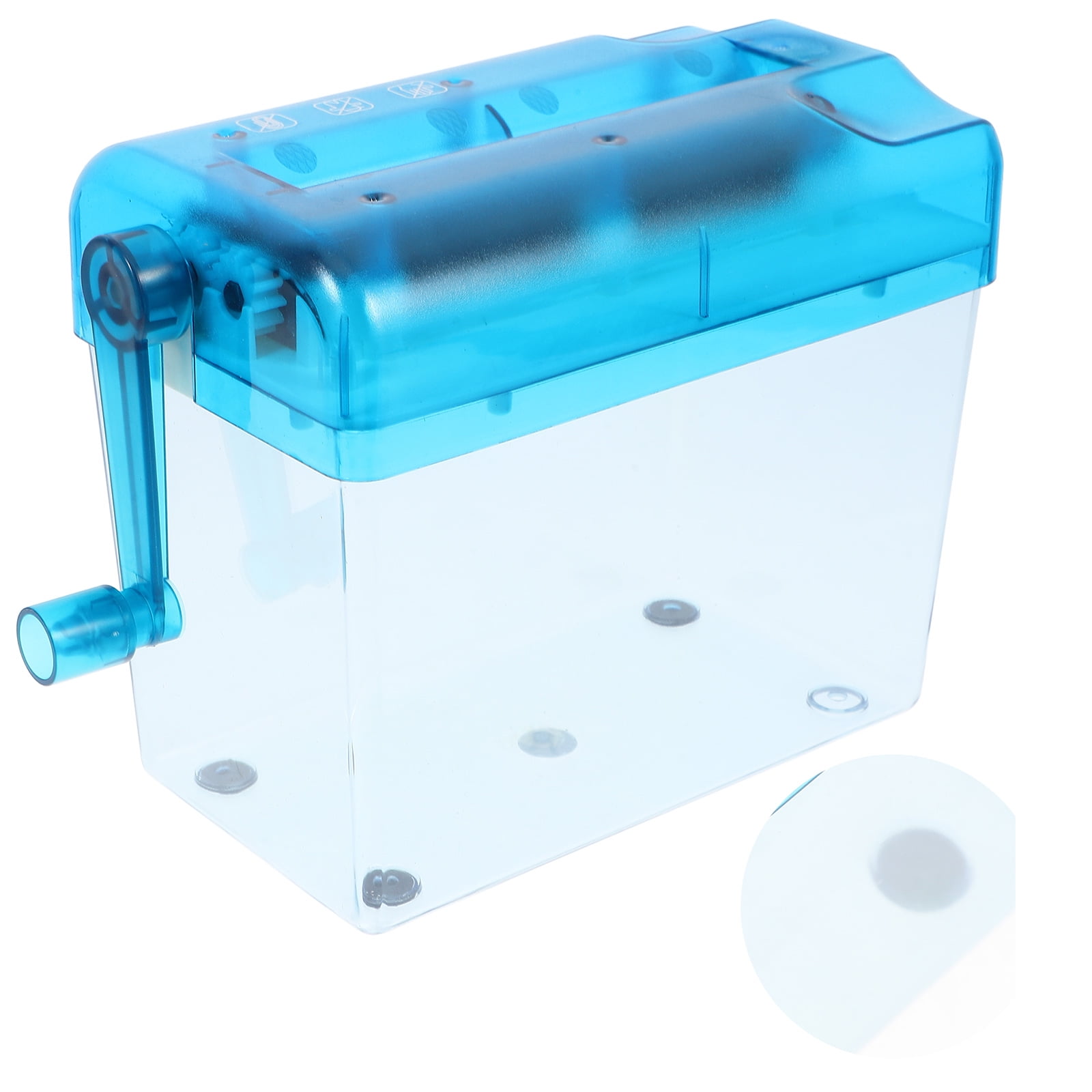 USHOBE 1Set Blue Rectangular Manual Paper Shredder for Home Accessory ...