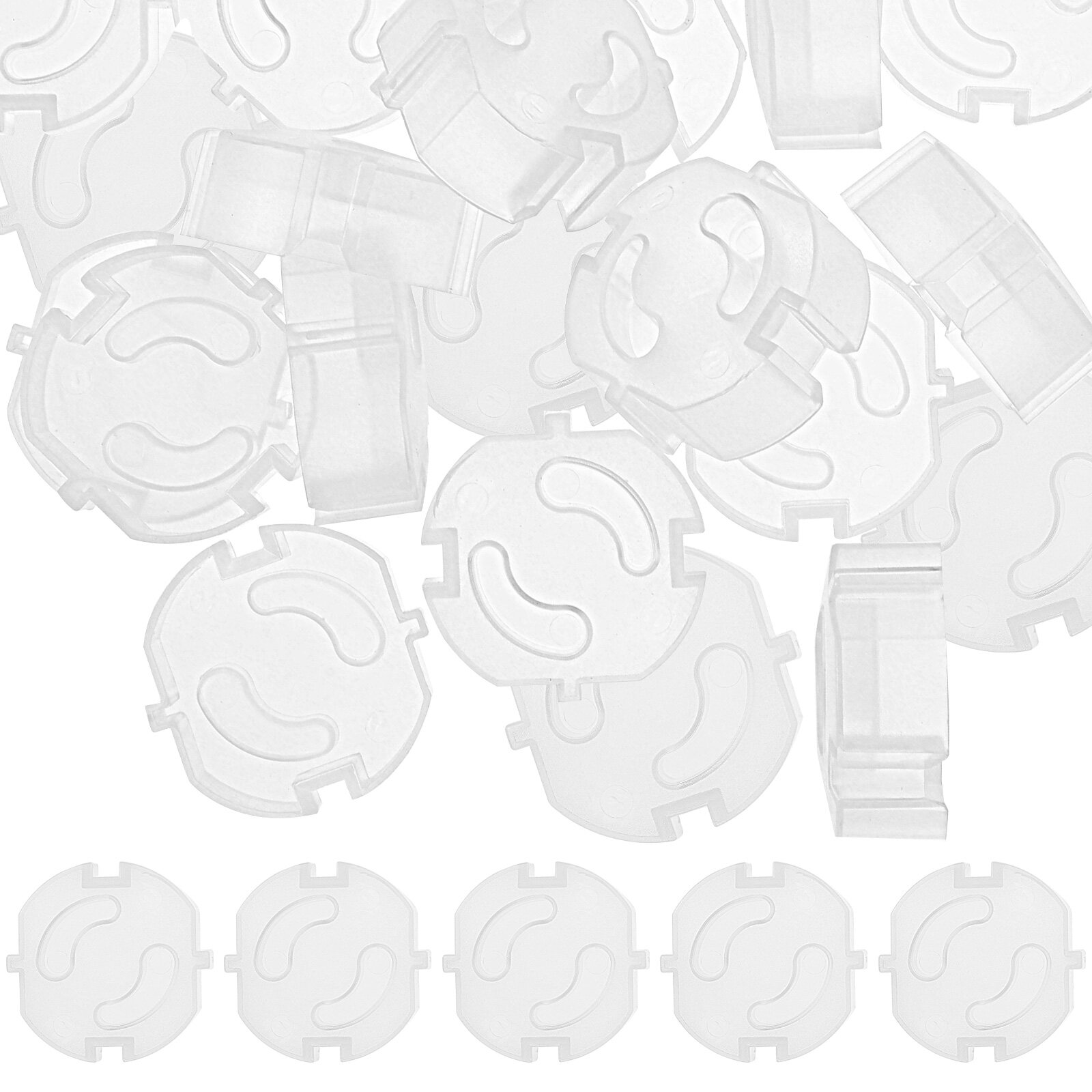 USHOBE 20 Pcs Transparent Round Outlet Protectors for Electrical Shock ...