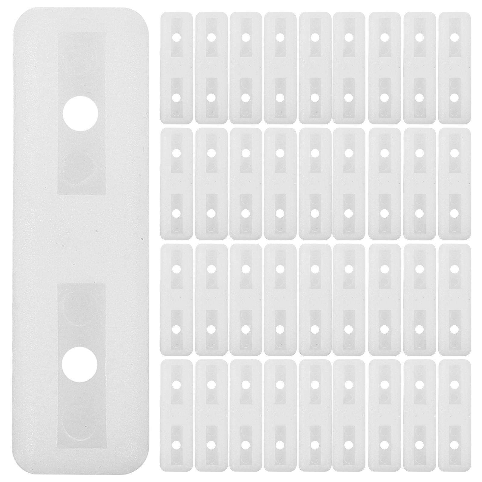 USHOBE 200Pack Furniture Plastic Foot Pads Rectangular White for Chair ...