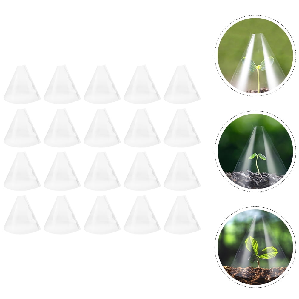 USHOBE 20Pack Gardening Tools Transparent Plastic Cover for Crops and ...
