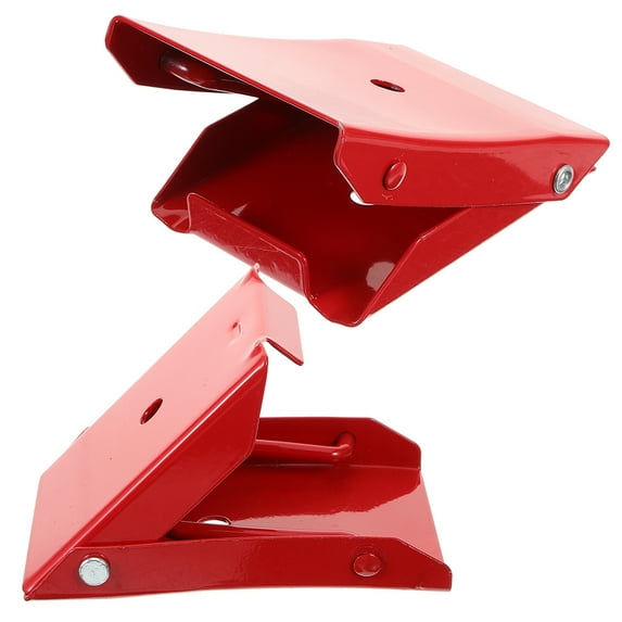 USHOBE 2Pcs Metal Red Triangular Trailer Wheel Chocks for Vehicle ...