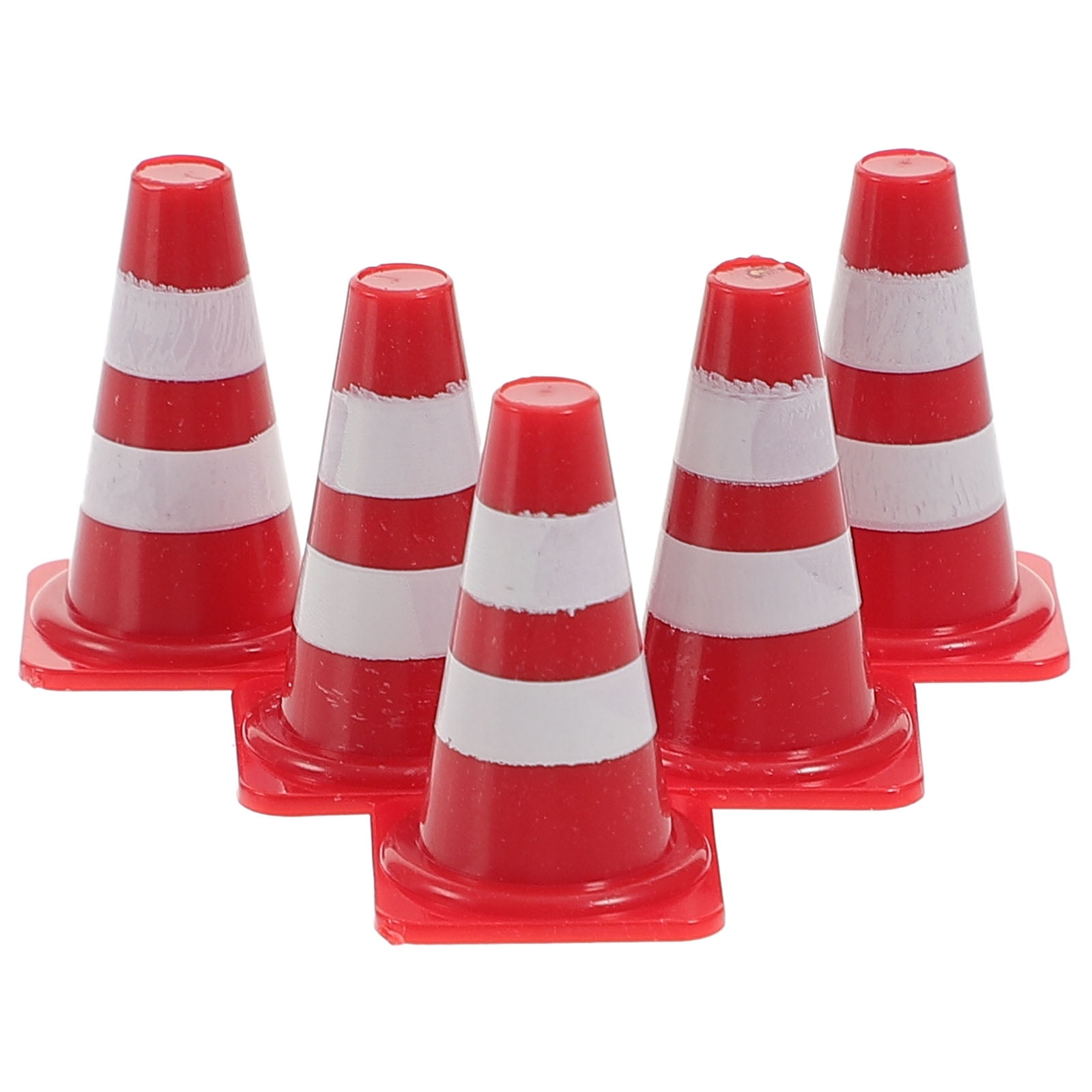 USHOBE 30Pcs Tiny Cones and Construction Signs Kids Red Cones for Toy ...