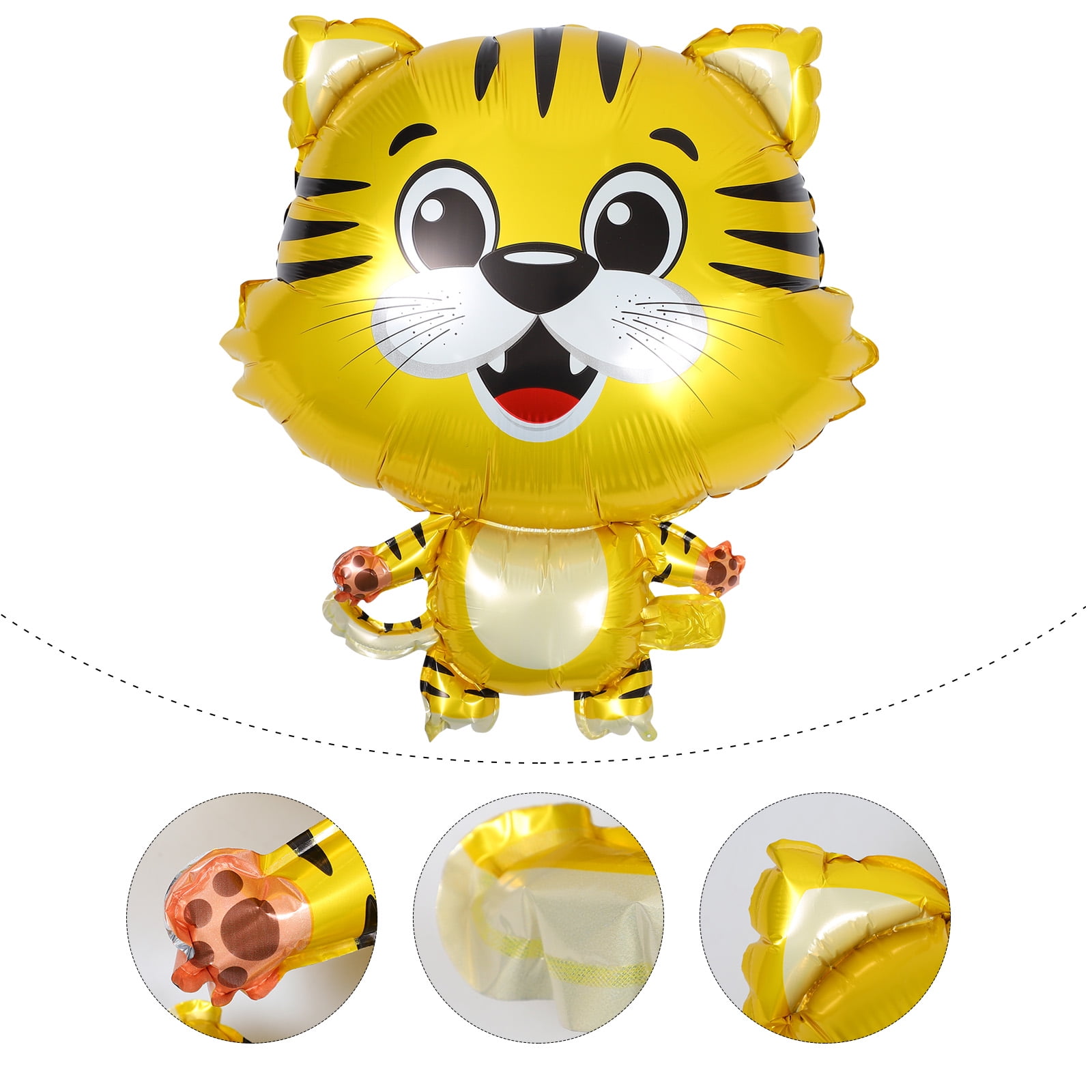 USHOBE 3Pcs Cartoon Tiger Balloons Golden Aluminium Film Kids Toys ...