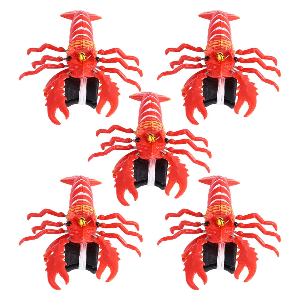 USHOBE 5pcs Clockwork Lobster Toy with Pull Wire for Kids Playing Vivid ...