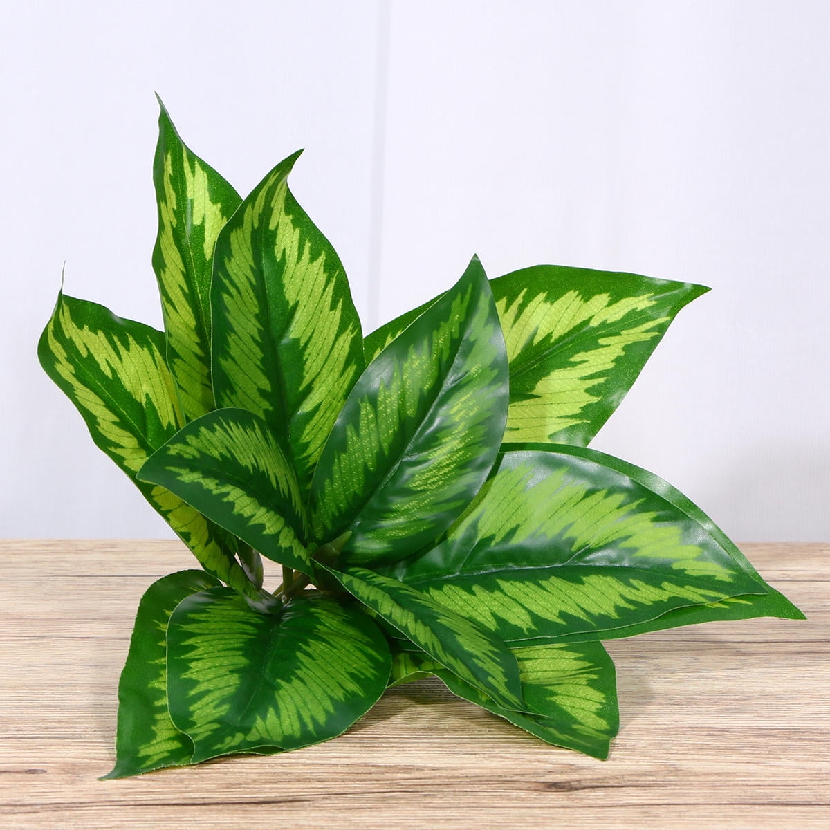 USHOBE 6Pcs Small Artificial Plants Fake Green Leaves for Home ...