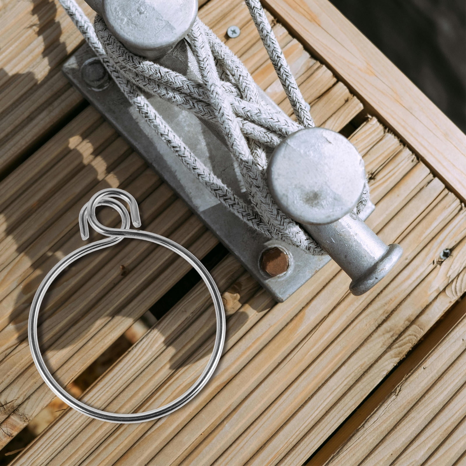 USHOBE Anchor Ring 1Pack Silver For Yacht Boat Marine Anchoring 11.8X5 ...