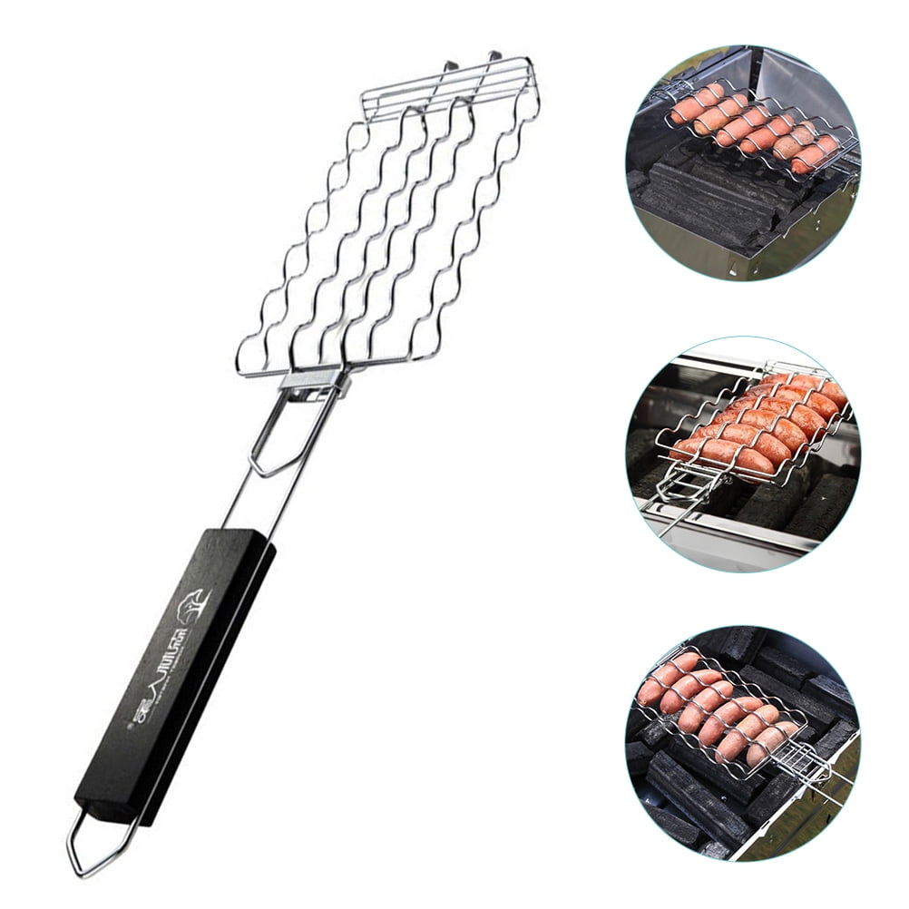 USHOBE Barbecue Cooking Mesh Wave Shaped Grill Racks Wood Easy to Clean ...