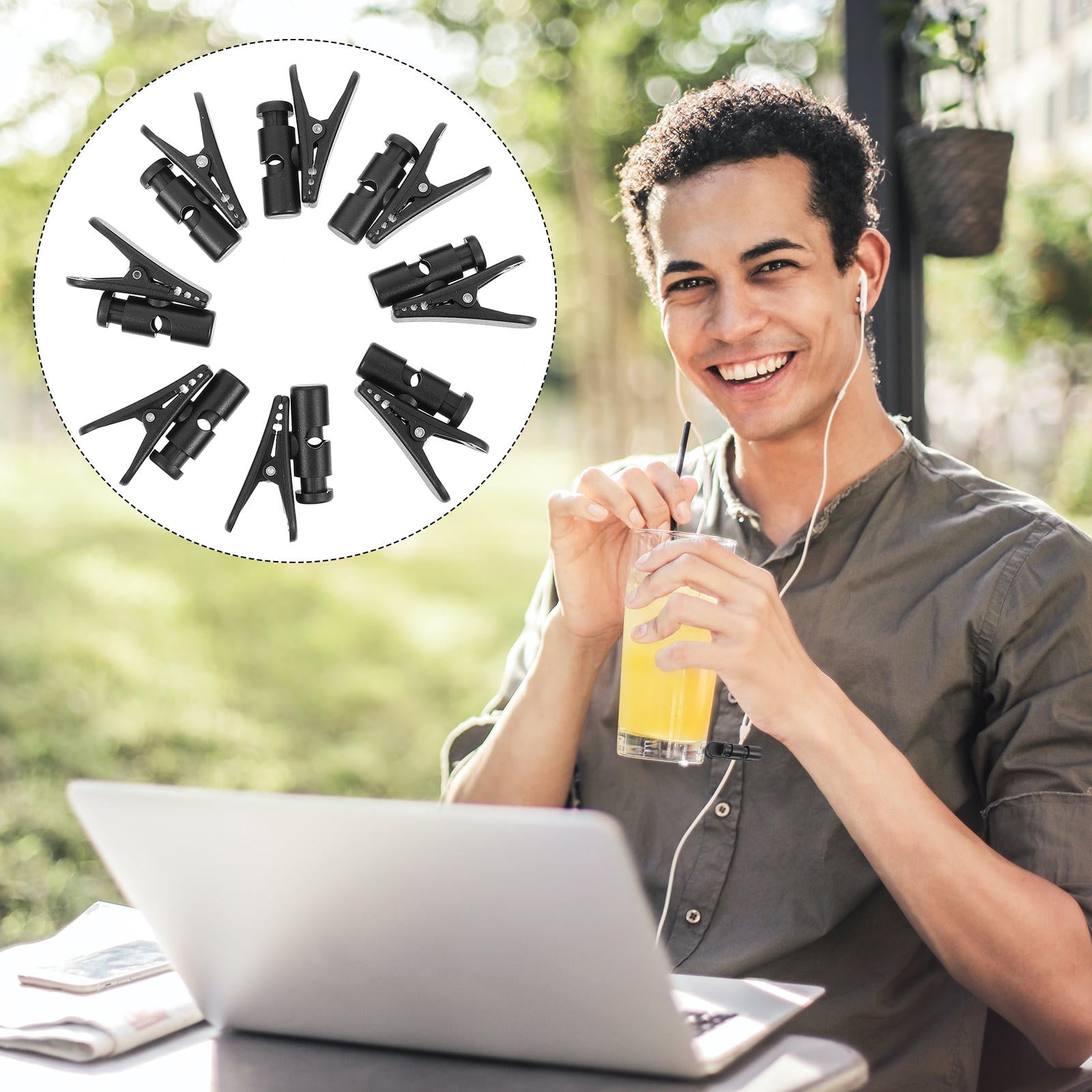 USHOBE Headphone Clips 8Pack for Earphone Clip and Cable Fixation in ...