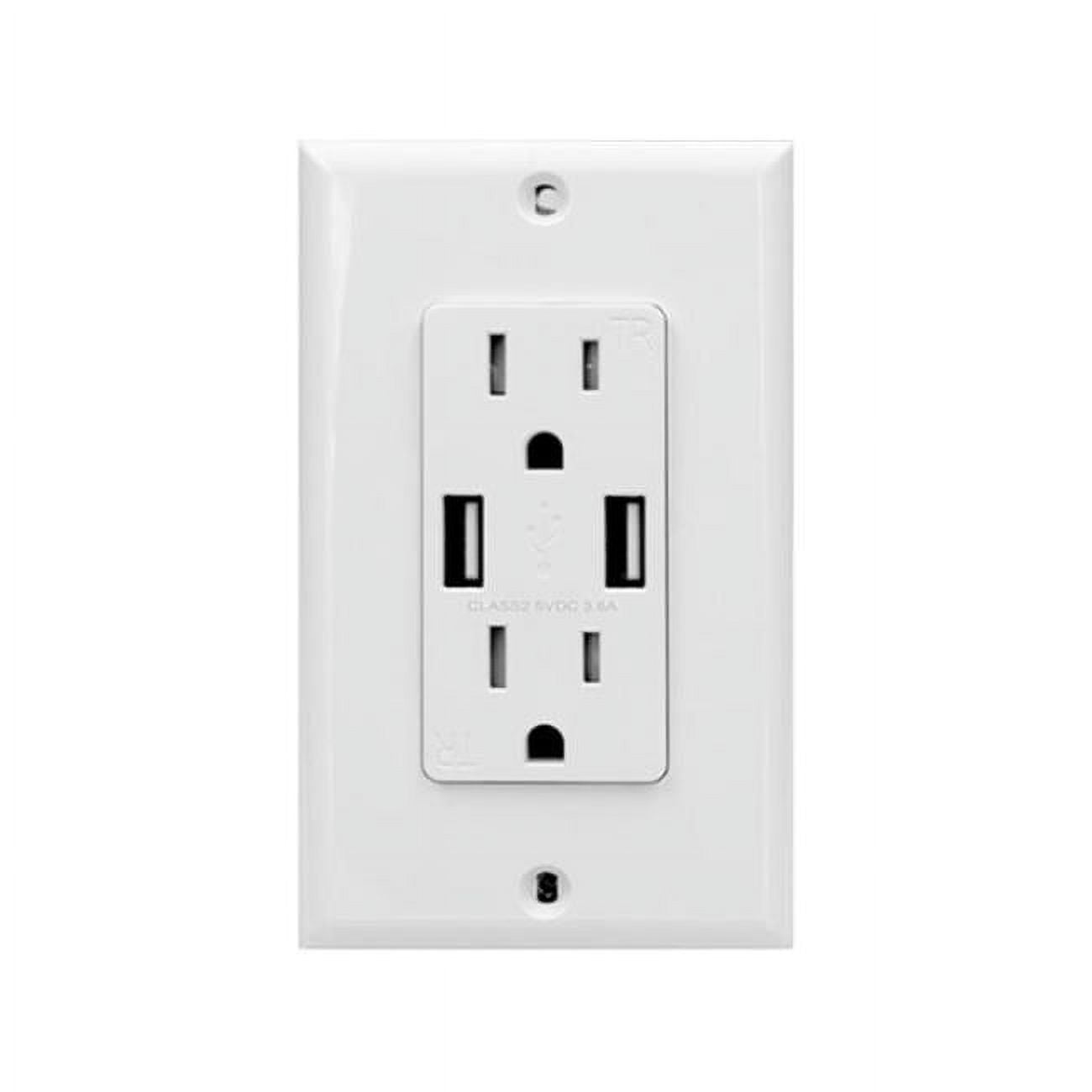 USI Electric 15A USB Duplex Receptacle, White - Walmart.com