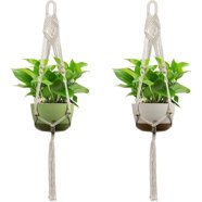 Danya B. Walter 2-Piece Modern Black Metal Oval Hanging Planter Set ...