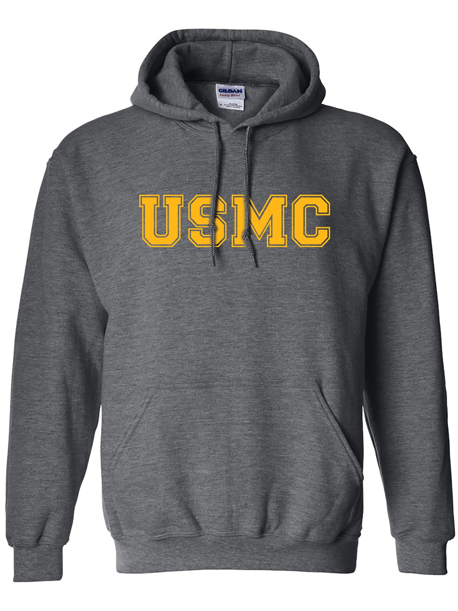USMC Athletic Gold Adult Hooded Sweatshirt - Walmart.com